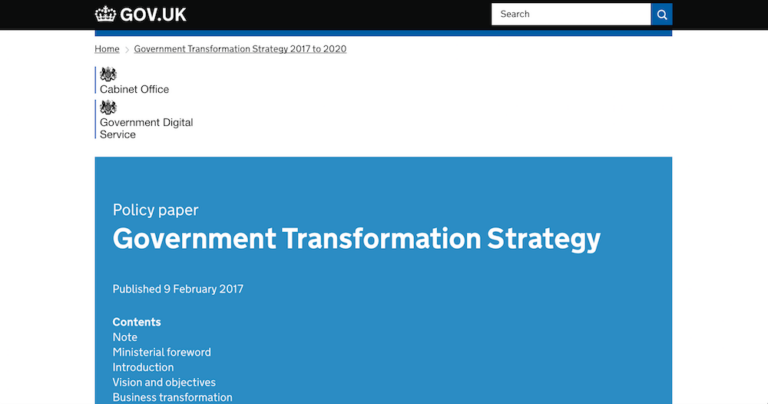 The Government Transformation Strategy 2017 to 2020 – Government ...