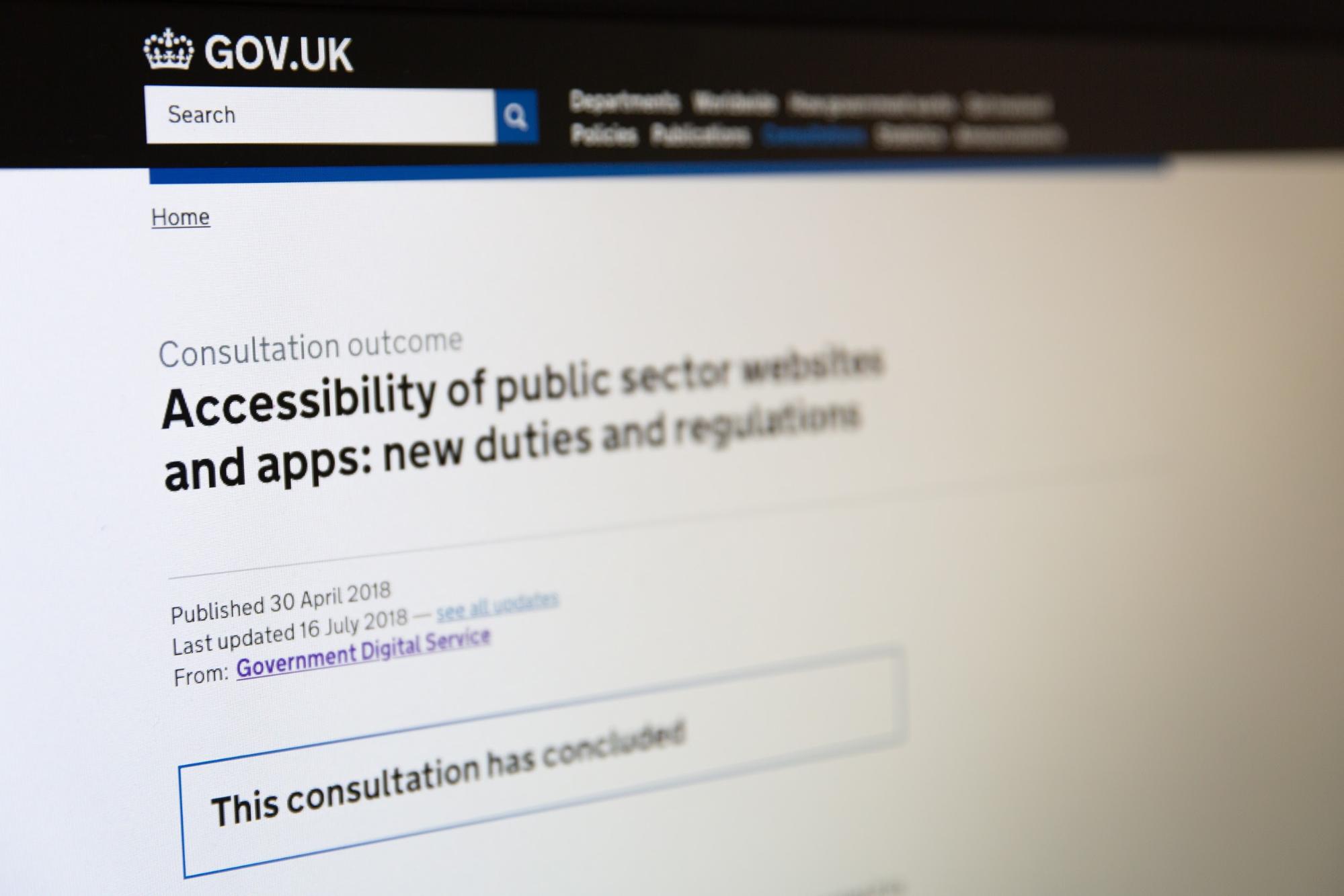 Accessibility advice when creating a UK government consultation ...