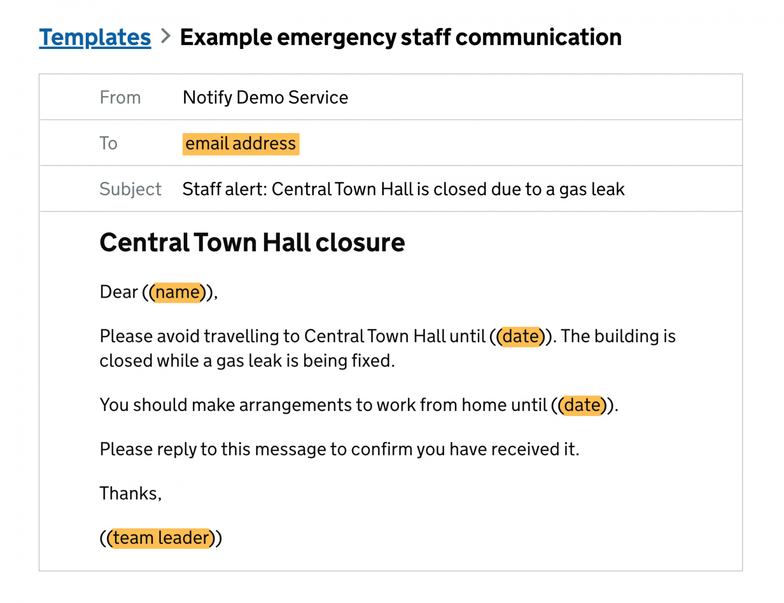 GOV.UK Notify is available for the public sector to use for emergency ...