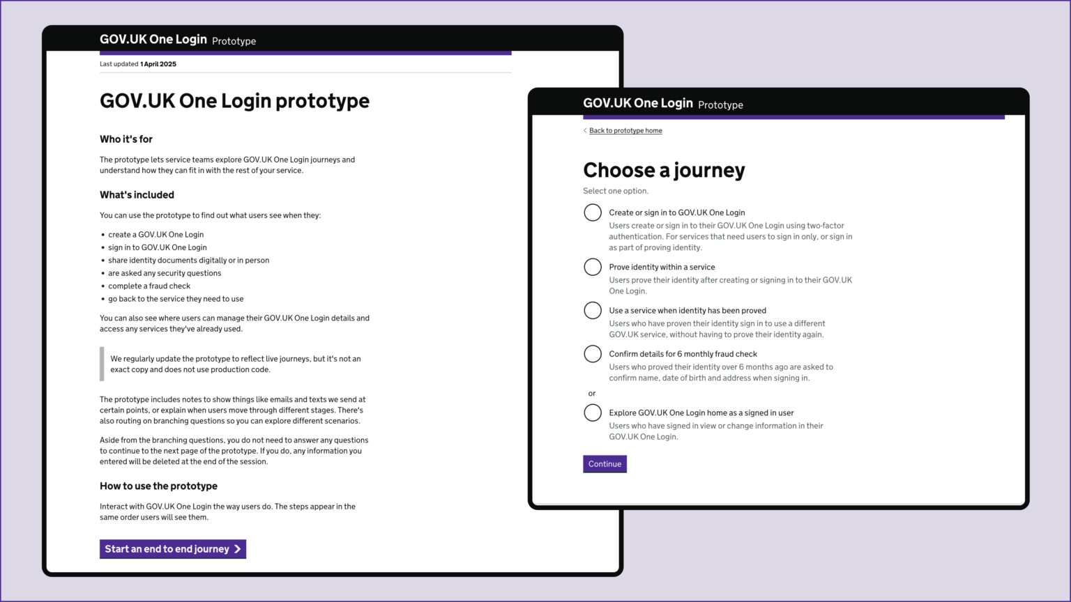 GOV.UK One Login – Government Digital Service