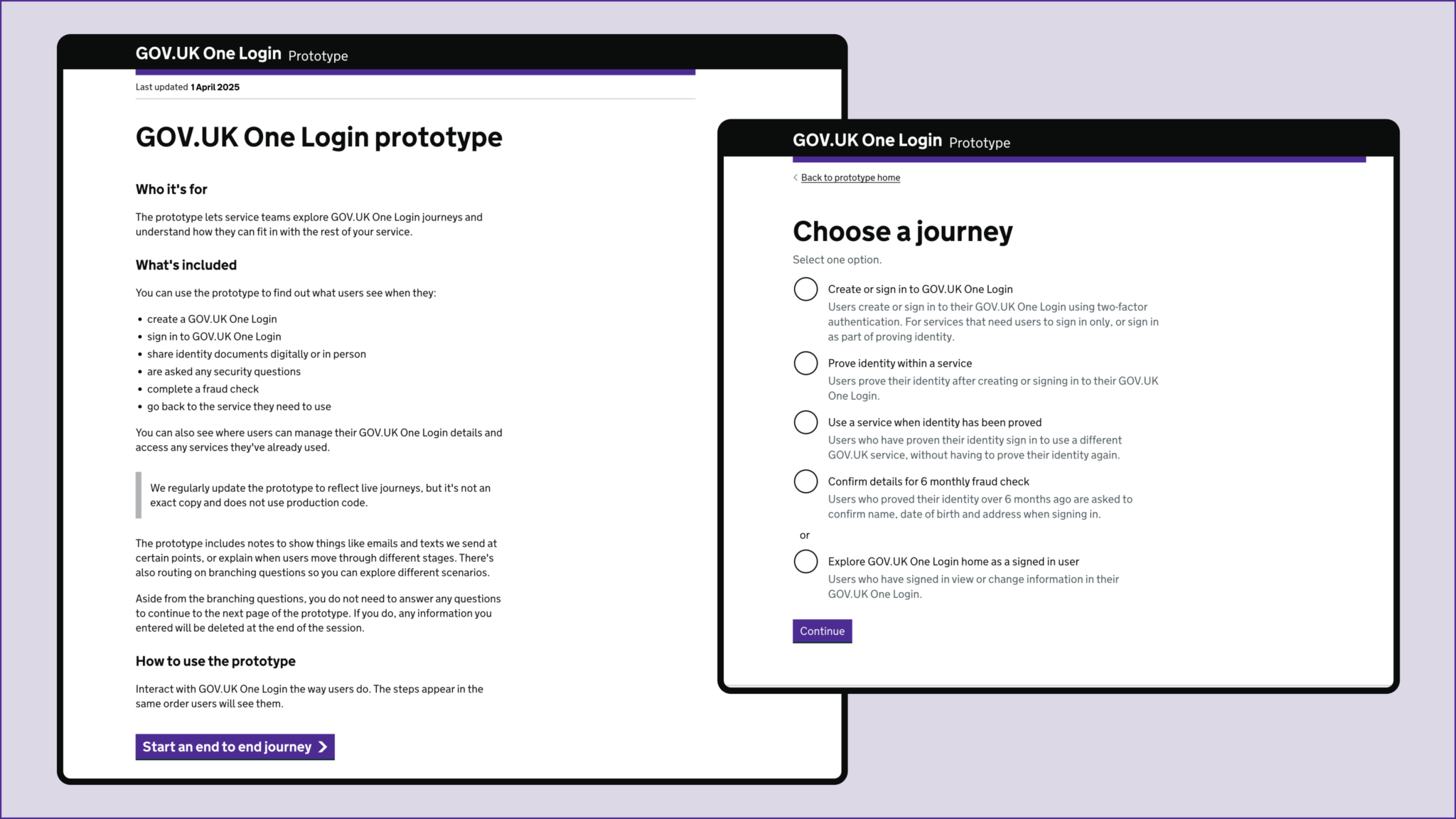 Creating interactive design documentation for GOV.UK One Login ...